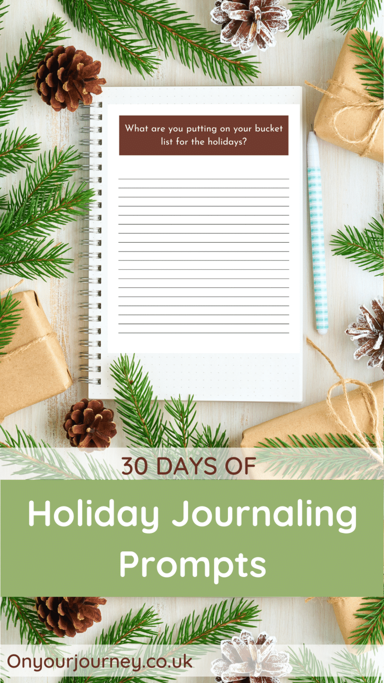 Free Printable Winter Holiday Journal with 30 Journal Prompts - On Your ...