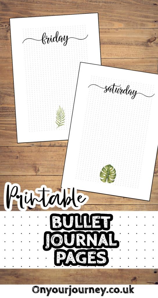 Bullet Journal Dot Grid Paper Free Printable Pages - On Your Journey