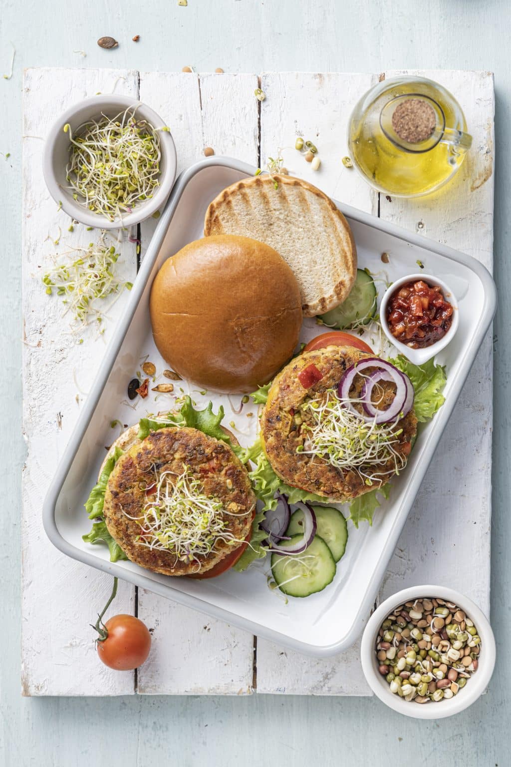 Lentil and Chickpea Veggie Burger Recipe - On Your Journey
