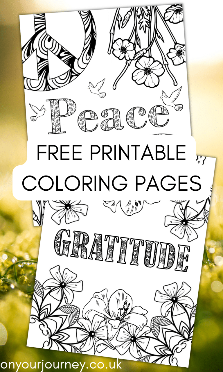 Inspirational Word Coloring Pages - On Your Journey