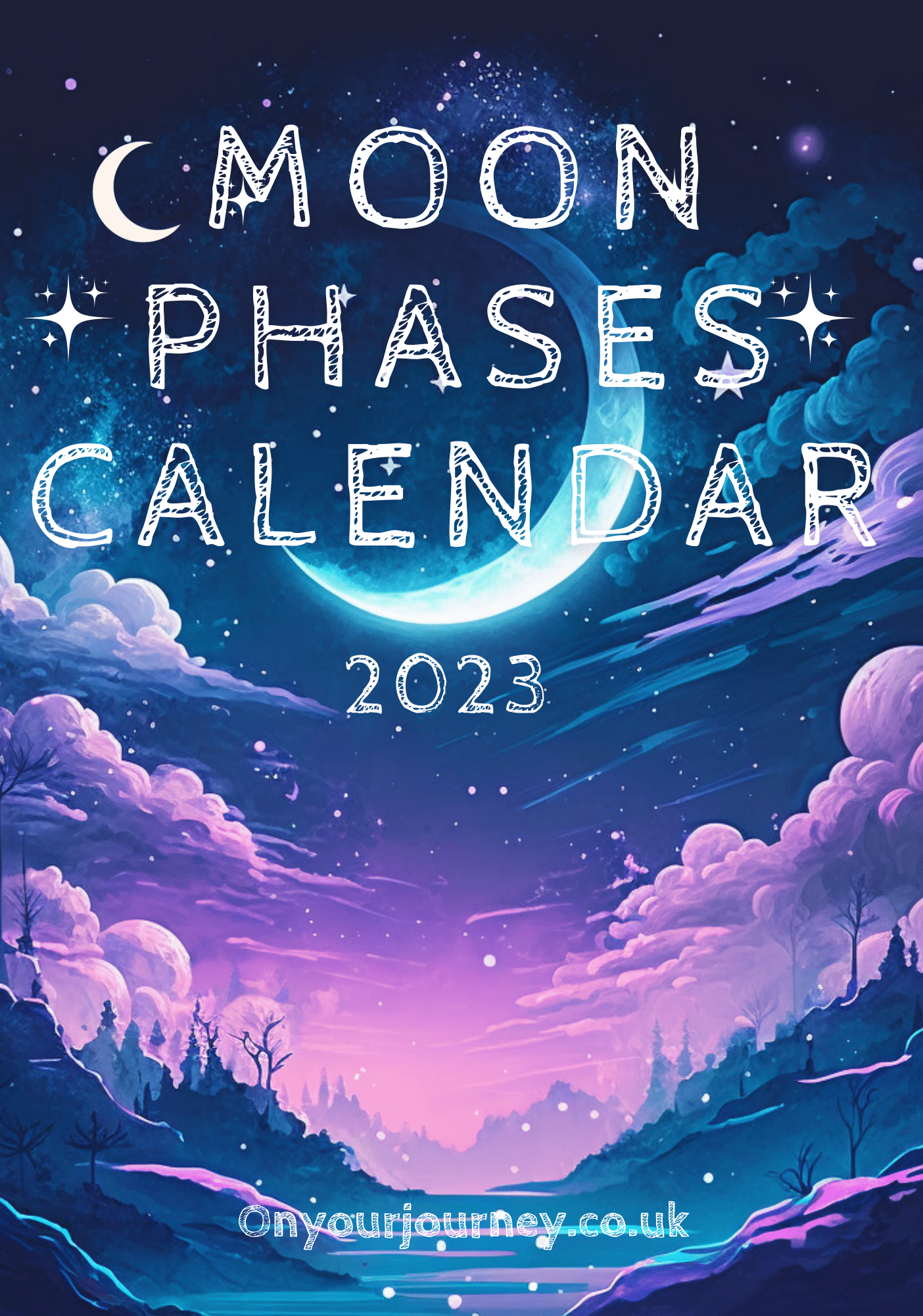 Free Printable Moon Phases Calendar 2023 - On Your Journey