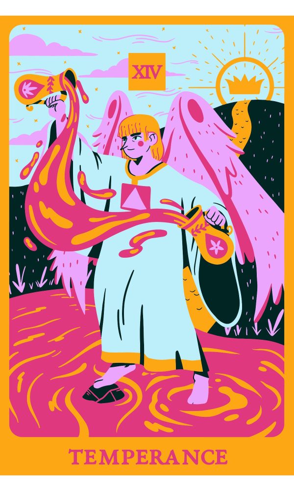 What Is The Temperance Tarot Card Meaning? (Major Arcana) - On Your Journey
