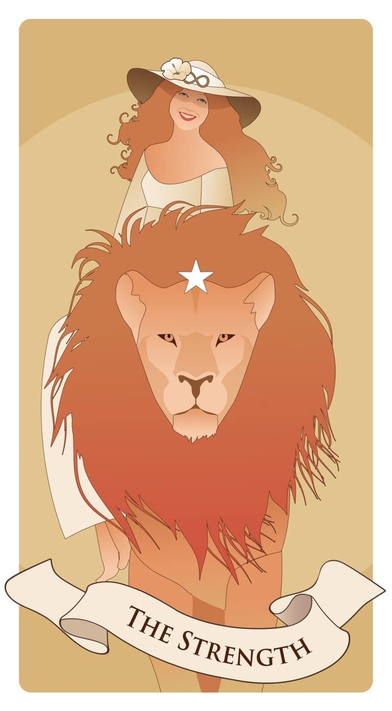 The Strength Tarot Card Meaning (Reversed and Upright) - On Your Journey