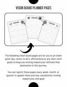 Free Vision Board Planner Worksheets 2024 - On Your Journey